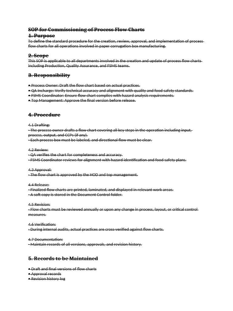 SOP For Commissing Flow Charts | PDF | Verification And Validation | Audit
