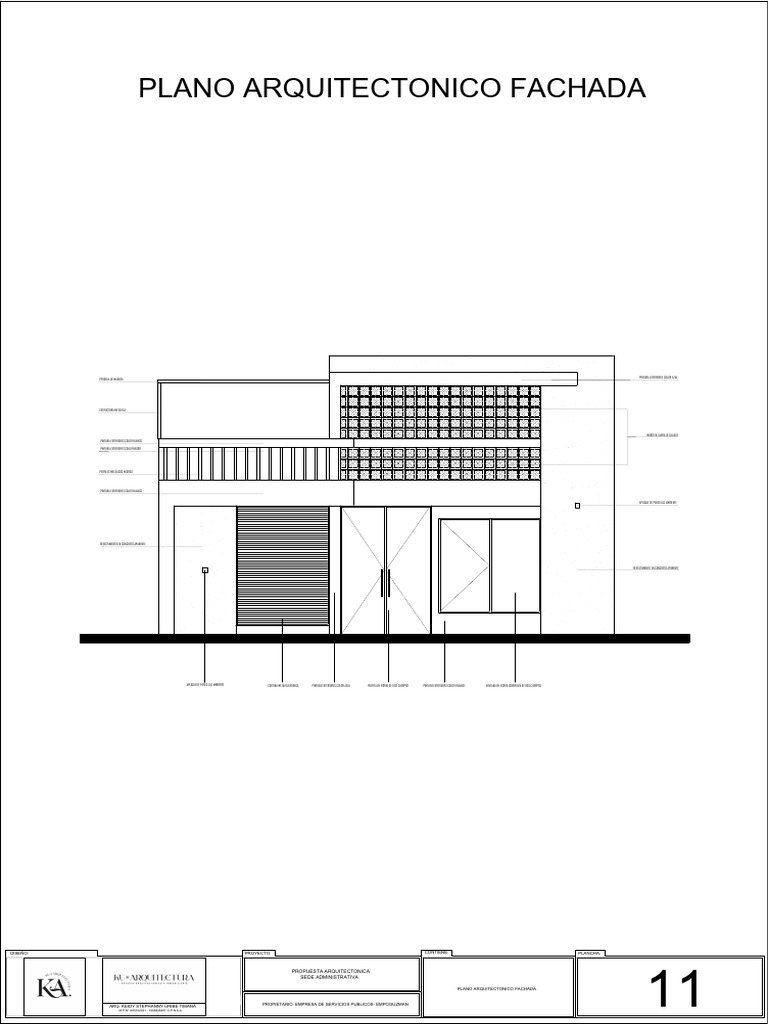 Plano Arquitectónico de Fachada EMPOGUZMAN | PDF | Ingeniería de ...