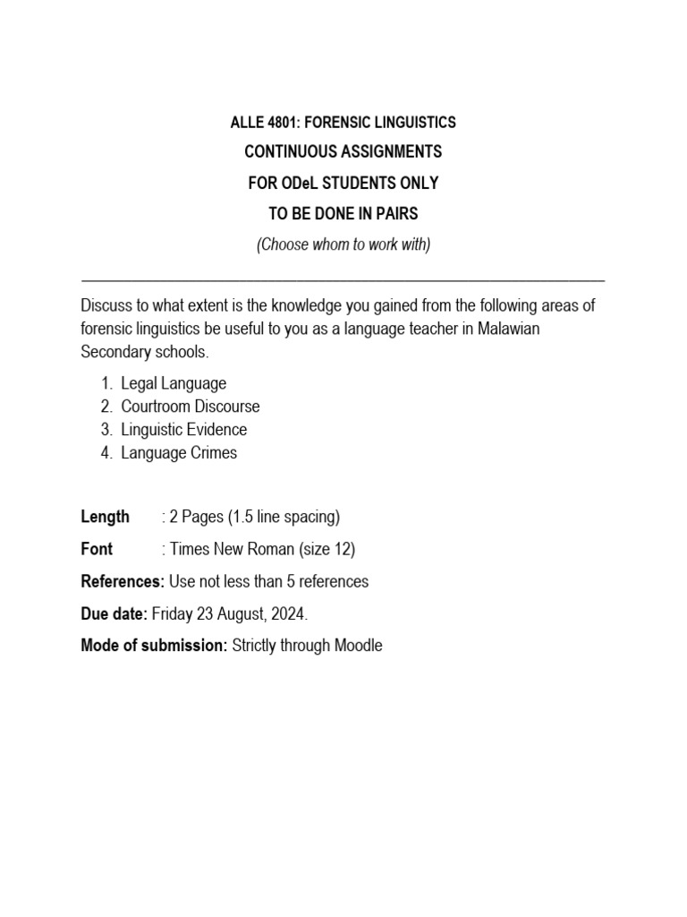 Alle 4801 Assignment Odel | PDF