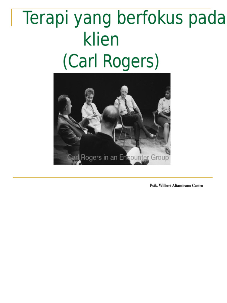 Terapi Berfokus pada Klien Carl Rogers | PDF