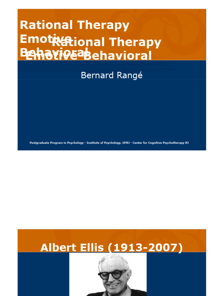Rational Emotive Behavioral Therapy | PDF | Rational Emotive Behavior ...