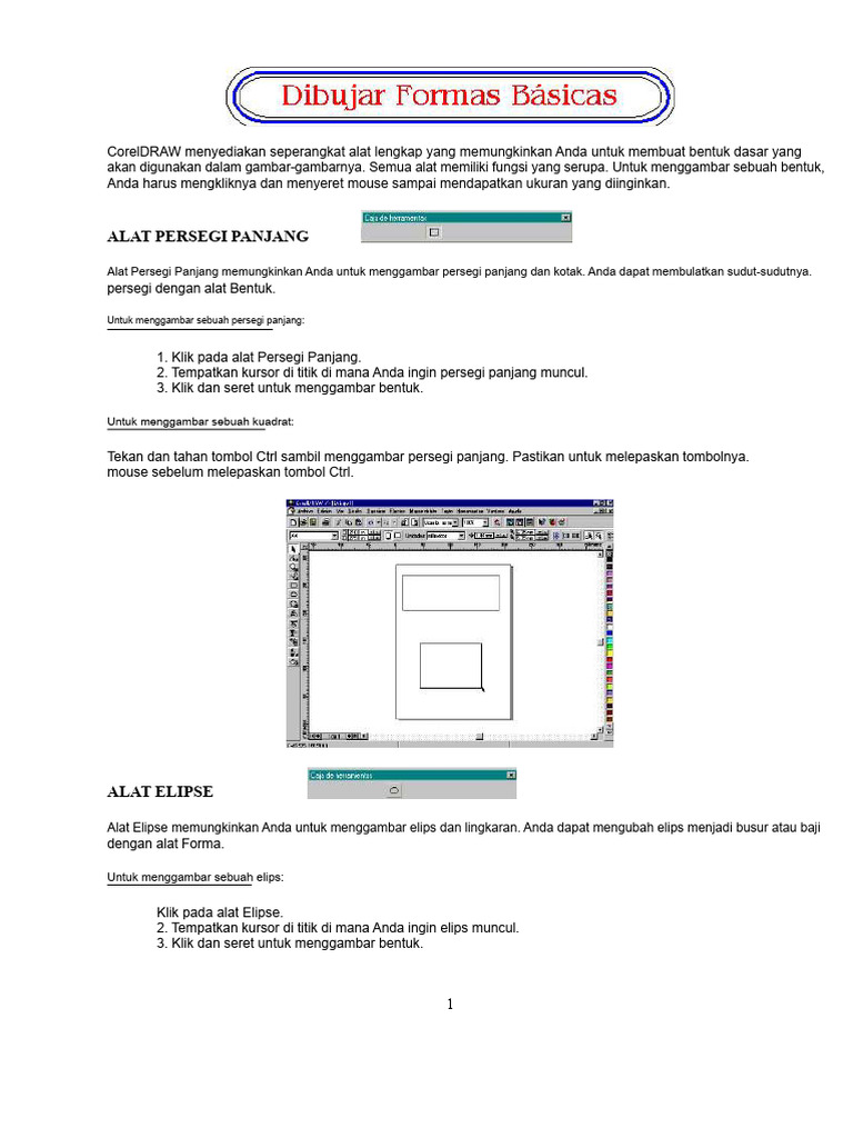 Panduan Alat Gambar CorelDRAW | PDF
