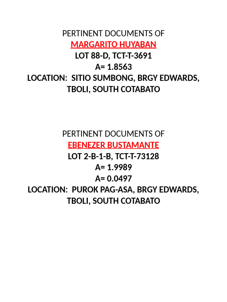 Pertinent Documents of | PDF