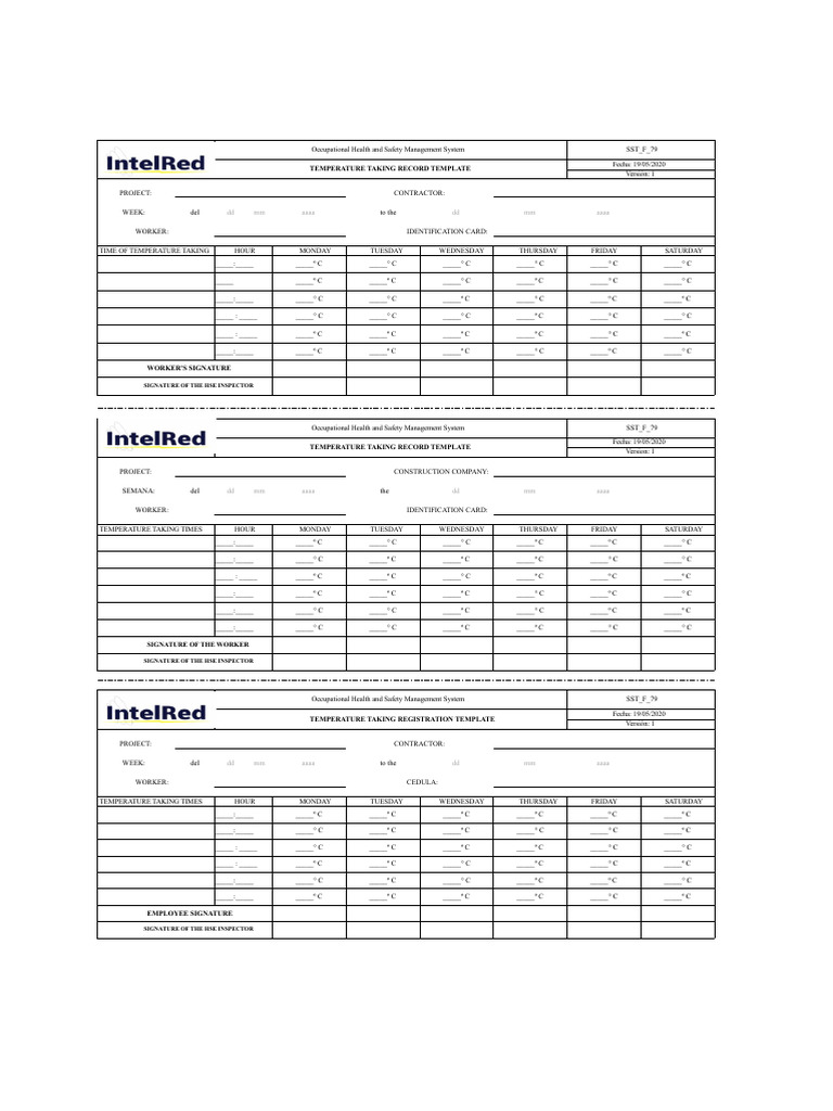 SST - F - 79 - Temperature Measurement Template | PDF