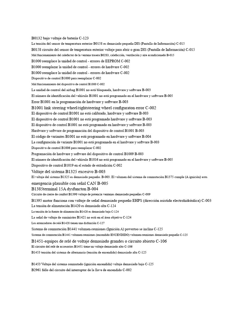Códigos de error y17dtl | PDF | Acelerador | Relé