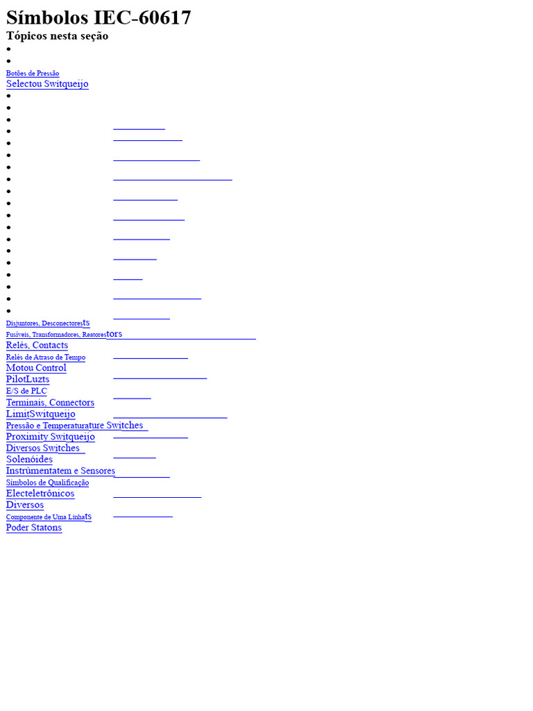 Símbolos IEC-60617 AutoCAD Elétrico | PDF | Relé | Transformador