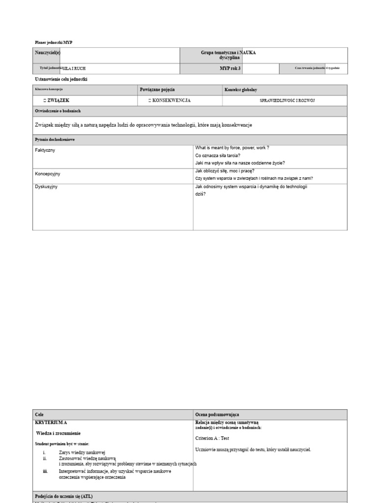 Planer Jednostki Dynamic SC f2 | PDF