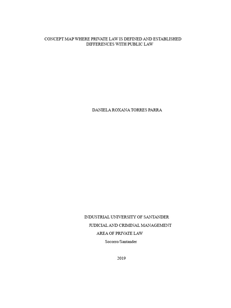 Private vs Public Law Concept Map | PDF | Government | Governance
