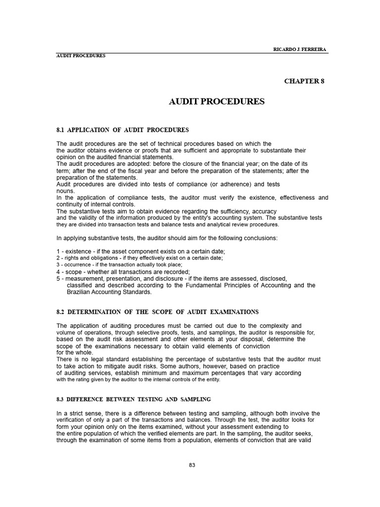 Audit Procedures Overview and Applications | PDF | Audit | Equity (Finance)