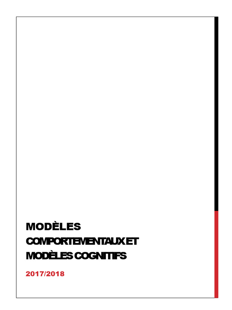 Modèles comportementaux en psychologie | PDF | Behaviorisme ...