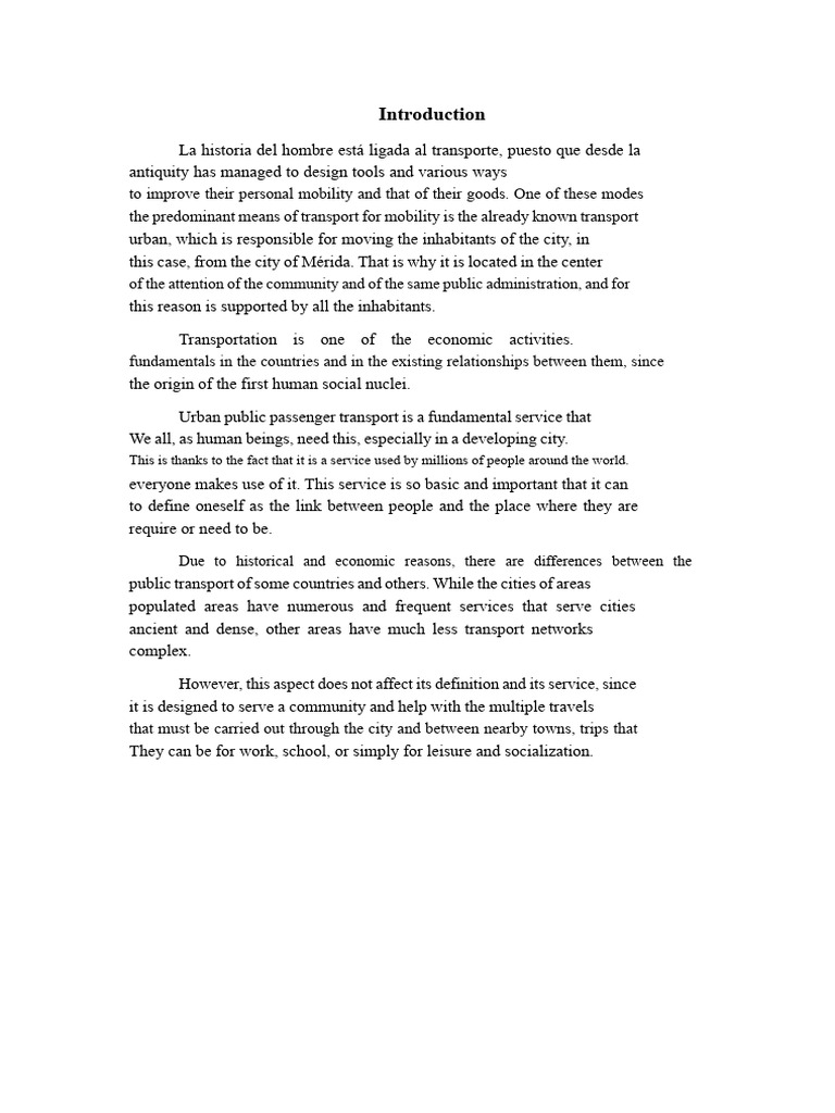 Final Essay Unit 2 TRANSPORT | PDF | Transport | Public Transport