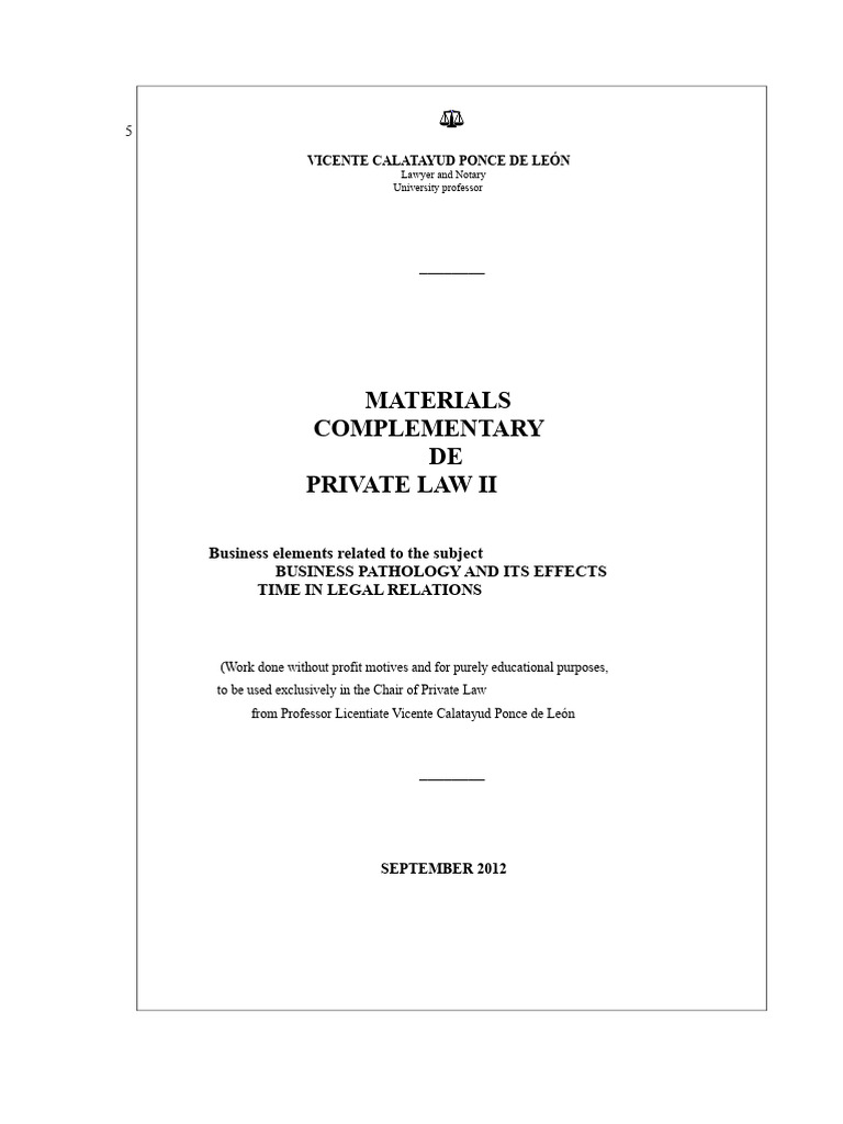 Supplementary Material of Private Law | PDF | Annulment | Autonomy