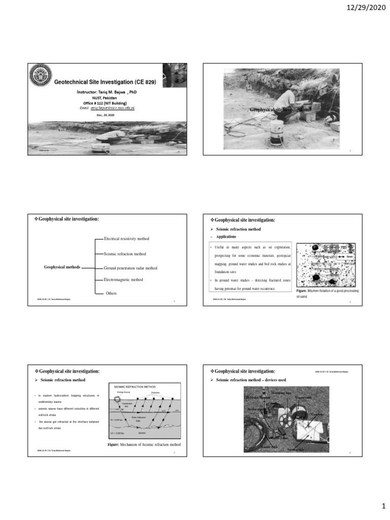 Geophysical Site Investigation Methods | PDF | Seismology | Waves