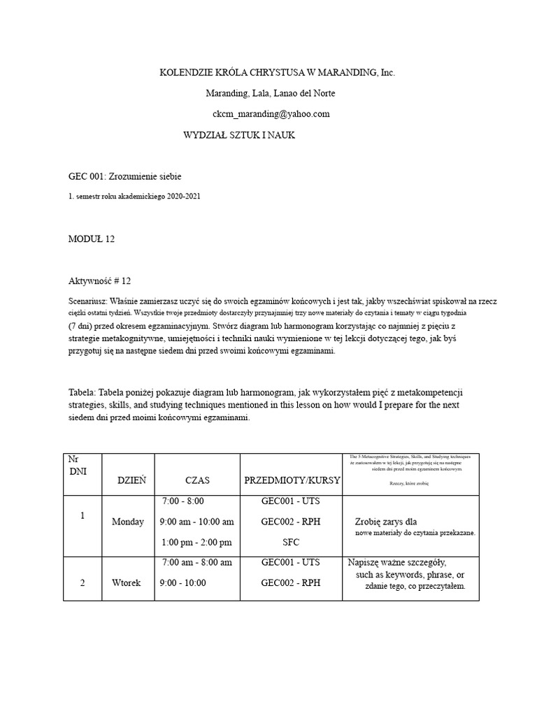 Uts Moduł12 | PDF