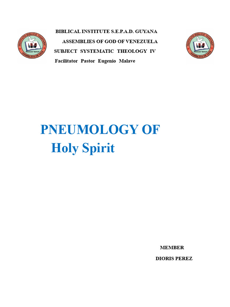 Understanding Pneumatology: The Holy Spirit | PDF | Baptism | Jesus