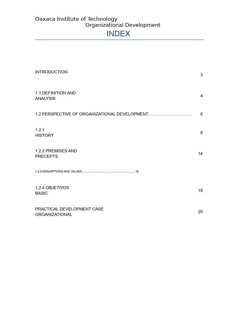 History of Organizational Development | PDF | Organization Development ...