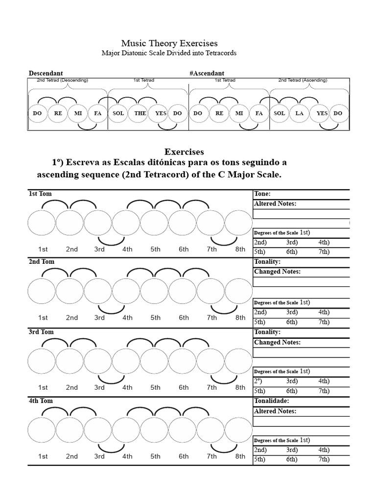 1st Music Theory - Scale Exercise | PDF | Musical Compositions | Musicology