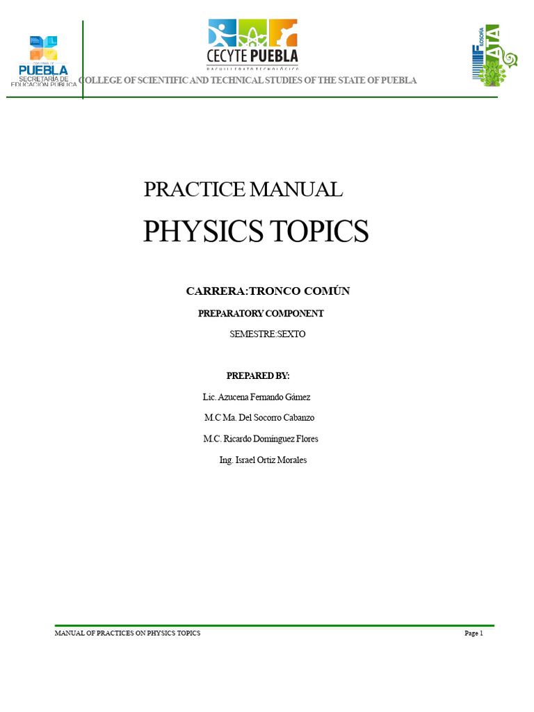 Physics Topics Practice Manual | PDF | Sound | Pitch (Music)