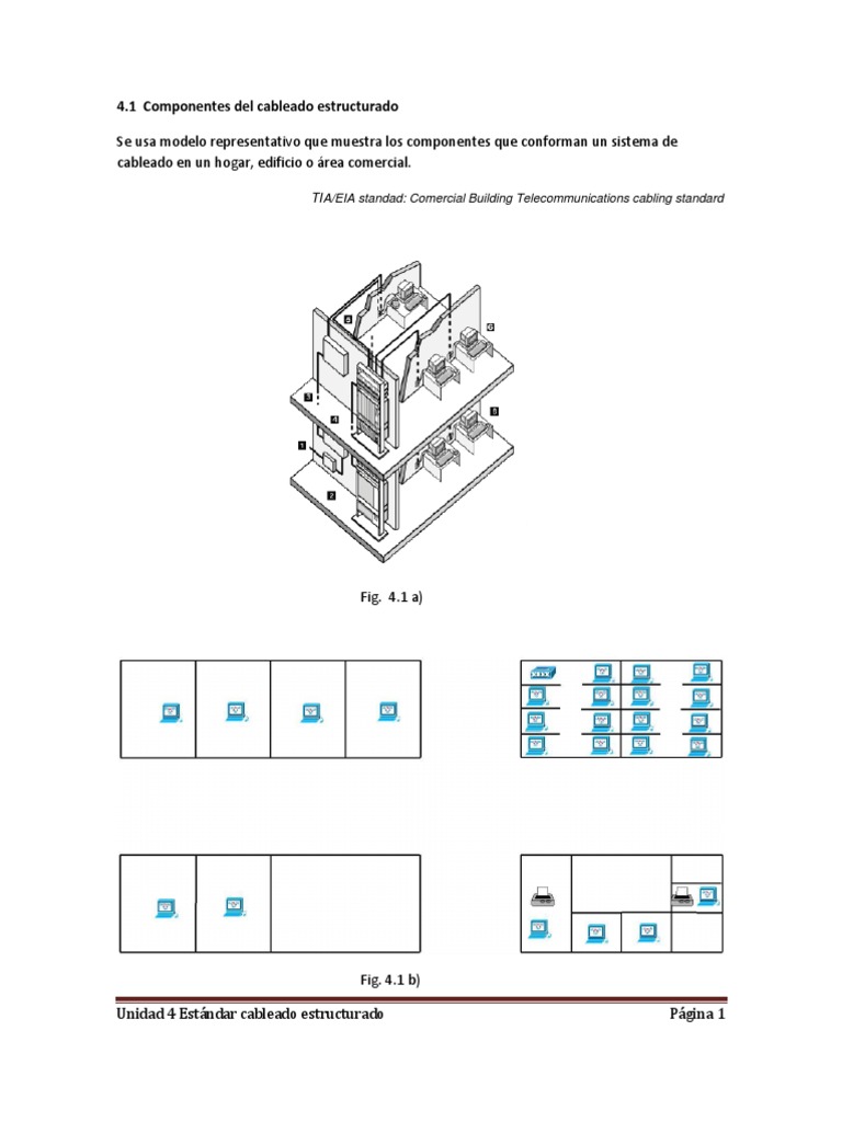 Unidad 4 Estándar Cableado Estructurado | PDF | Topología de la red ...