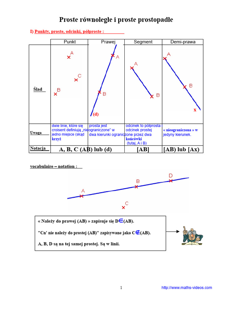 Proste Równoległe I Proste Prostopadłe (6 Klasa) | PDF