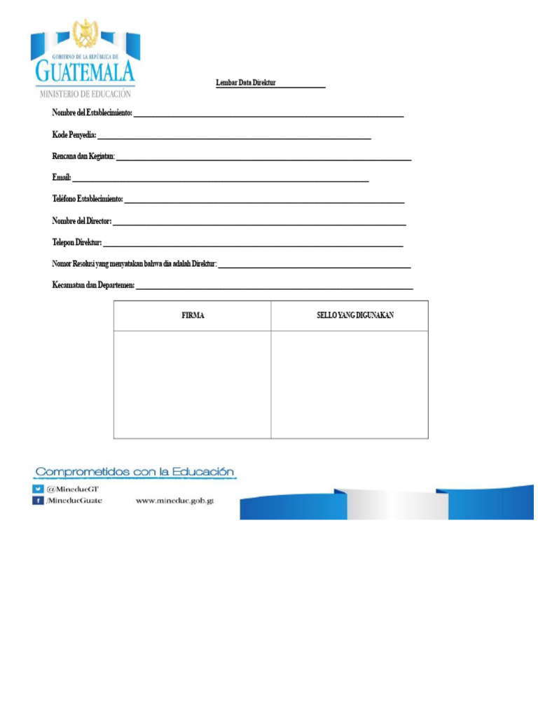 Format Pendaftaran Tanda Tangan Dan Cap | PDF