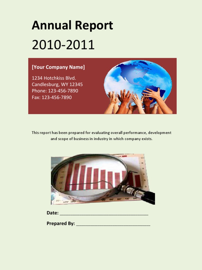 Annual Report Template | PDF | Business