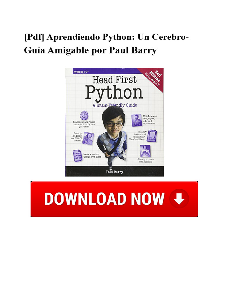 Libro Completo: Head First Python - Un Enfoque Innovador para Aprender Python. | PDF
