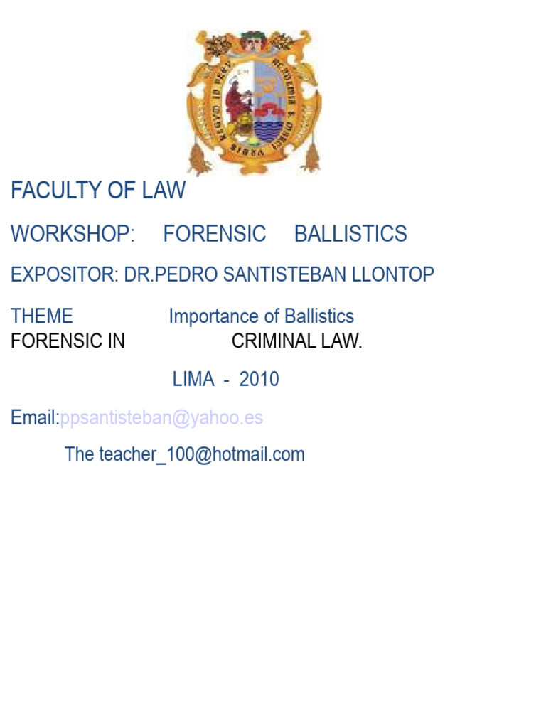 Forensic Ballistics | PDF | Gun Barrel | Cartridge (Firearms)