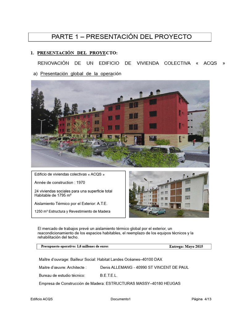 Presentación Del Proyecto | PDF | edificio | Uso eficiente de energía