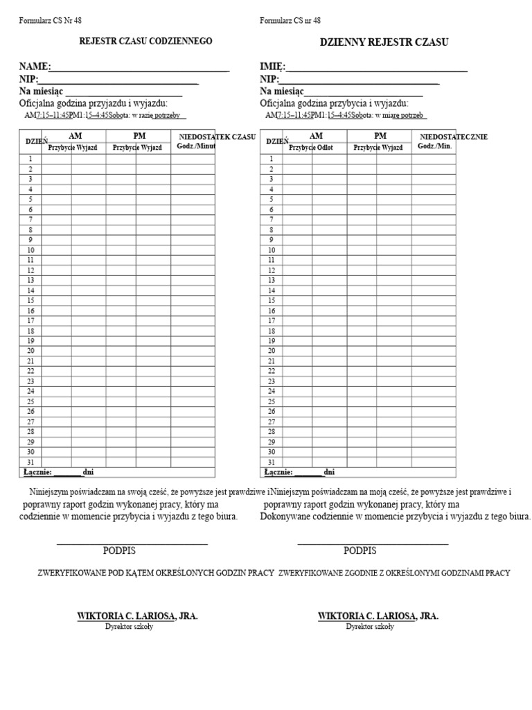 DTR Form 48 | PDF