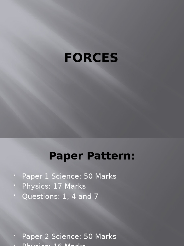 Forces Revision | PDF