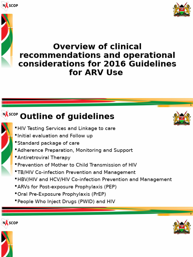 ART Guidelines 2016 Slides | PDF | Management Of Hiv/Aids | Sexually ...