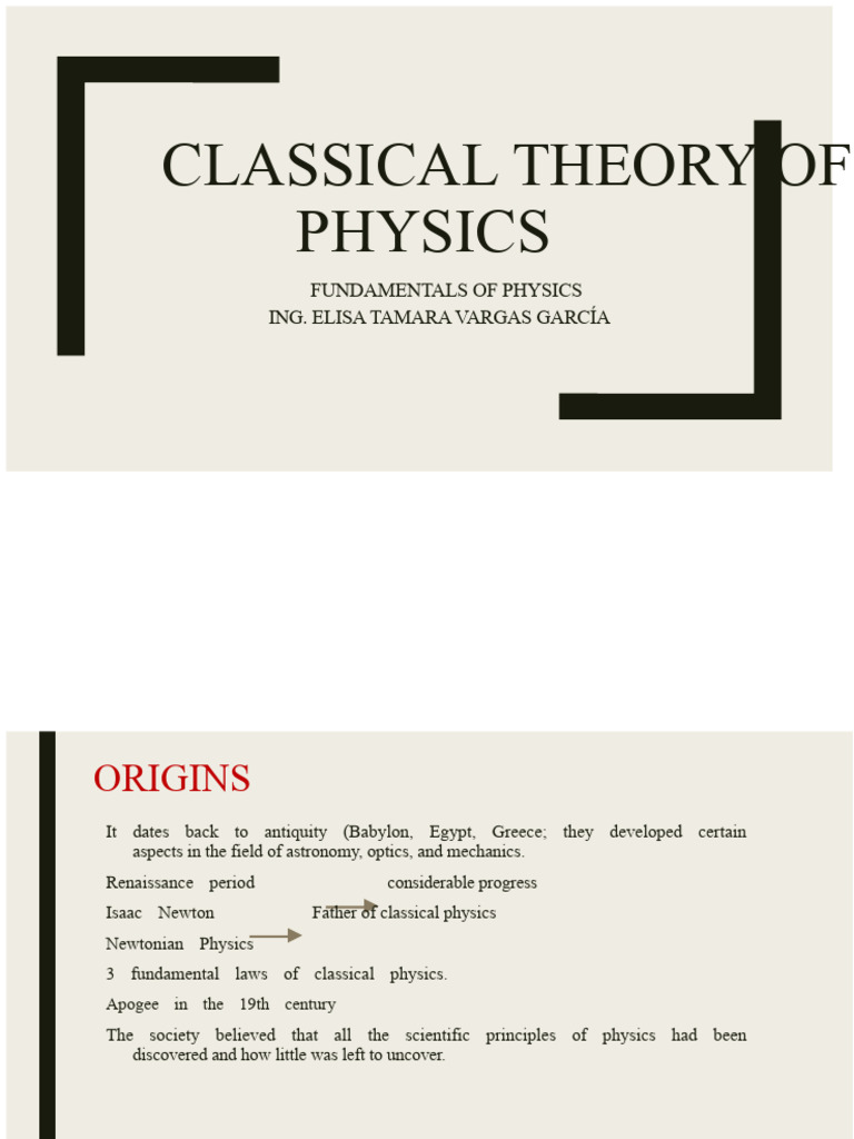 Fundamentals of Classical Physics | PDF | Physics | Mechanics