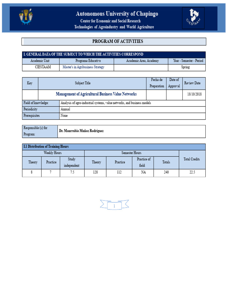 Agribusiness Value Networks Program Guide | PDF | Business Model | Teachers