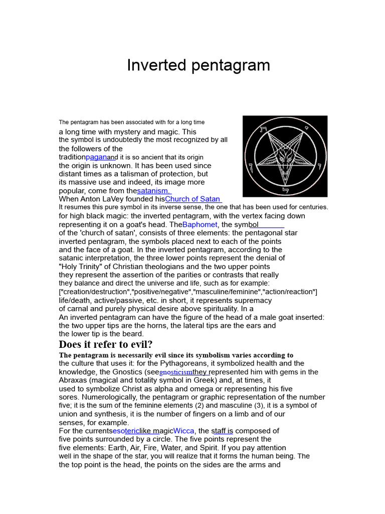 Inverted Pentagram and Gothic Symbolism | PDF | Medusa | Horus