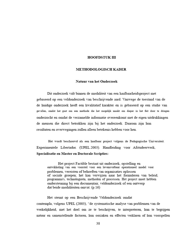 Voorbeeld Hoofdstuk III Onderzoeksproject | PDF