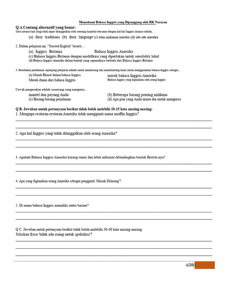 Toasted English: Perbedaan Amerika dan Britania | PDF