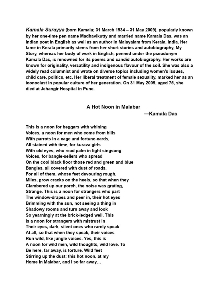 A Hot Noon in Malabar | PDF