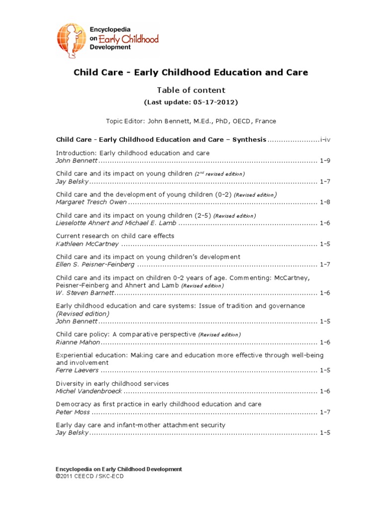 Child Care | PDF | Child Care | Relationships
