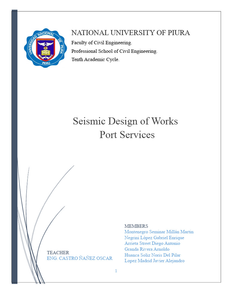 Seismic Design for Port Structures | PDF | Beam (Structure) | Earthquakes