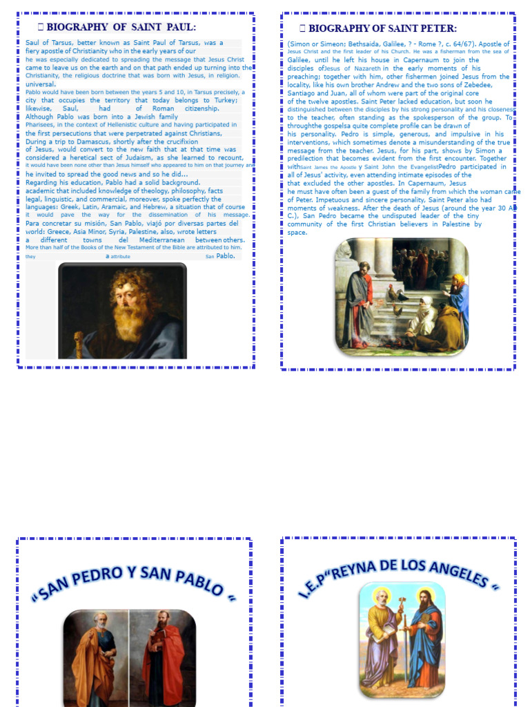 Biography of Saint Peter | PDF | Saint Peter | Jesus