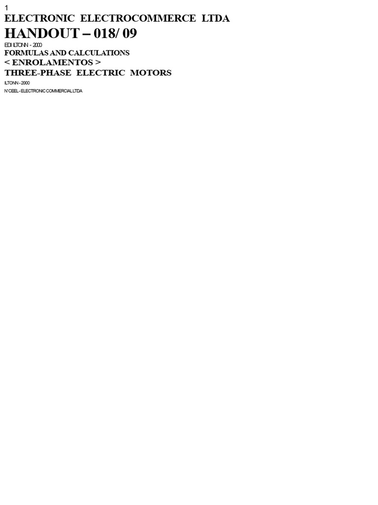 Booklet 018 09 - Enrollment of Electric Motors | PDF | Electric Motor ...