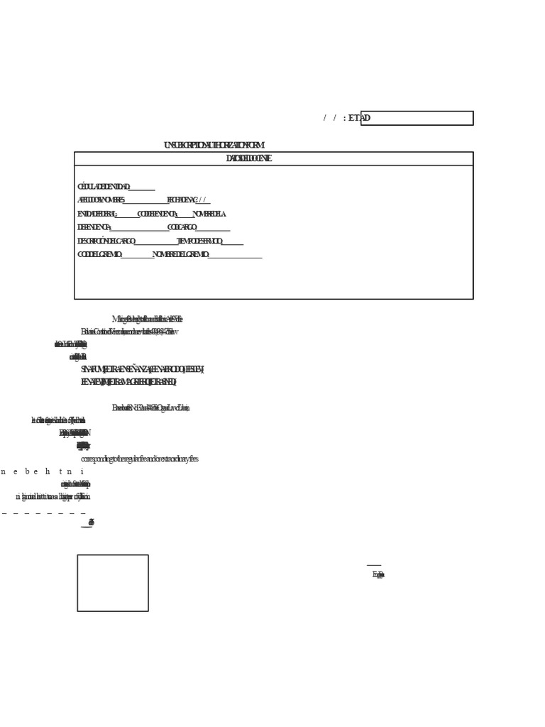 Union Unsubscription Authorization Form | PDF