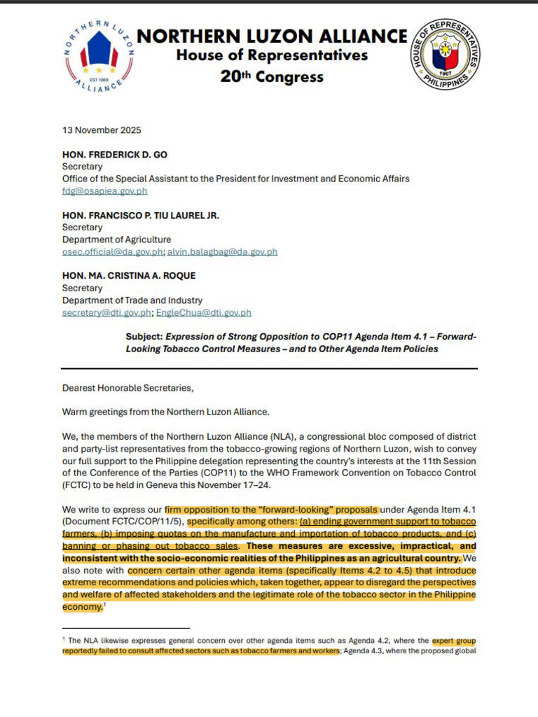 Northern Alliance Letter | PDF