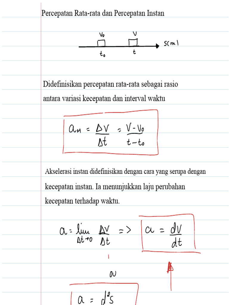Percepatan Rata-Rata Dan Percepatan Instan | PDF