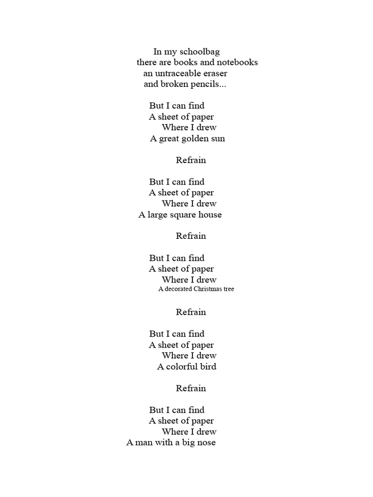 French Song Lyrics | PDF | Phonetics