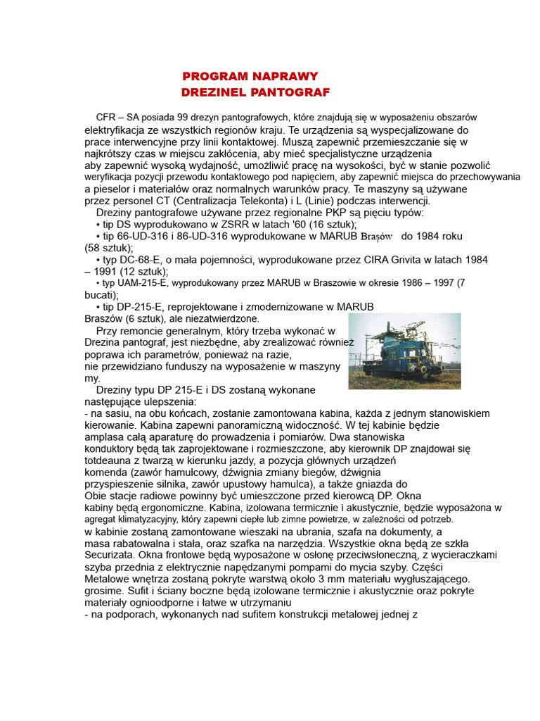 Drezina Pantograf | PDF