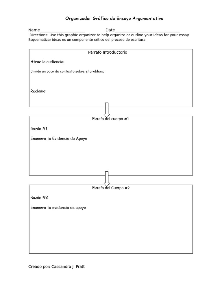 Organizador Gráfico para Ensayo Argumentativo 2 (1) | PDF
