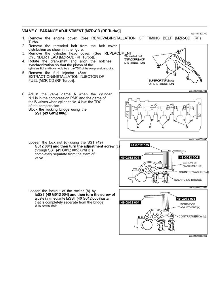 Cylinder Head Valve Adjustment Set | PDF | Nut (Hardware) | Screw