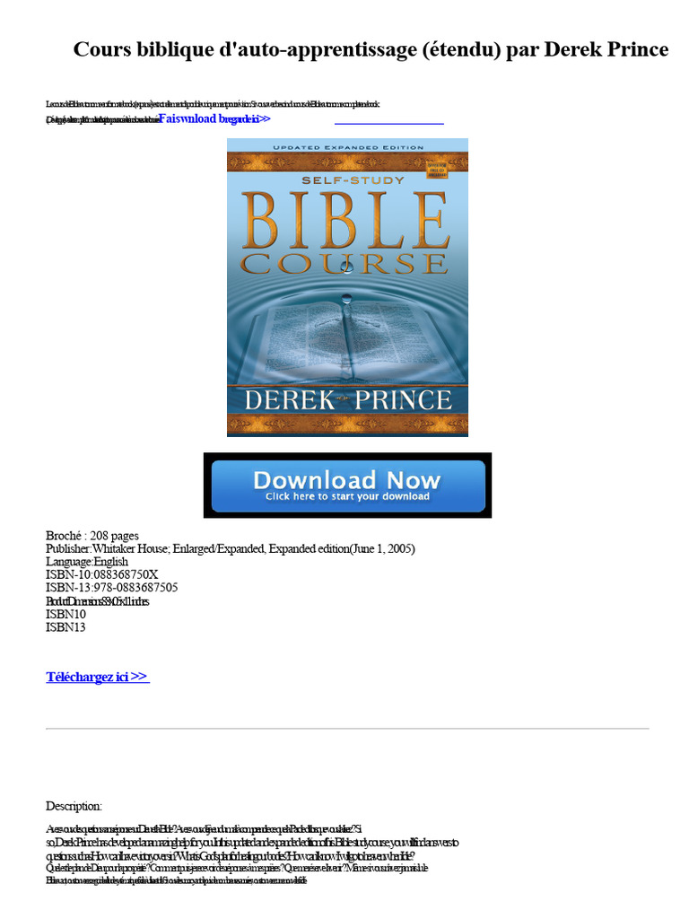 Cours biblique d'auto-apprentissage élargi | PDF